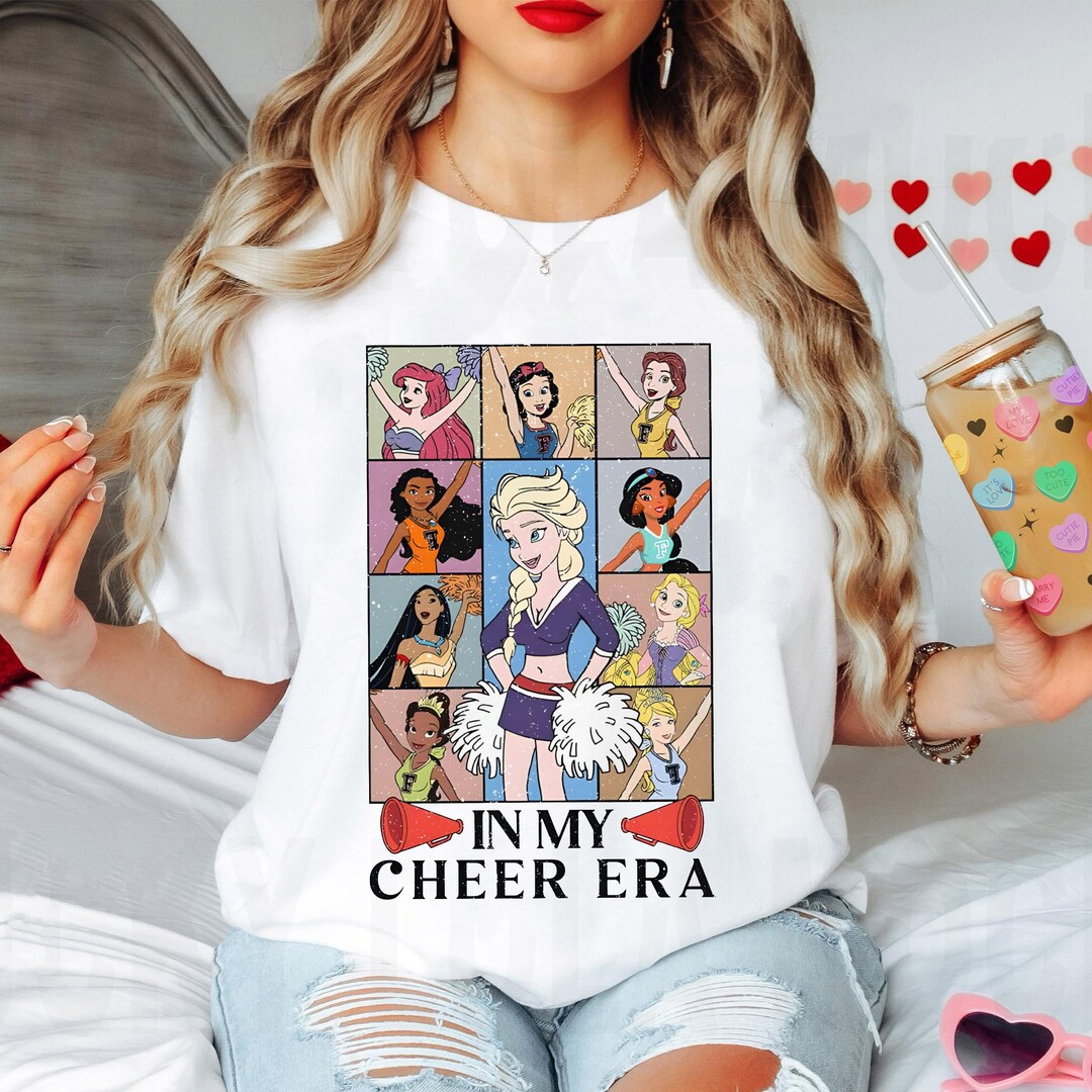 Disney Princess in My Cheer Era Shirt, Disney Cheerleading Championship ...