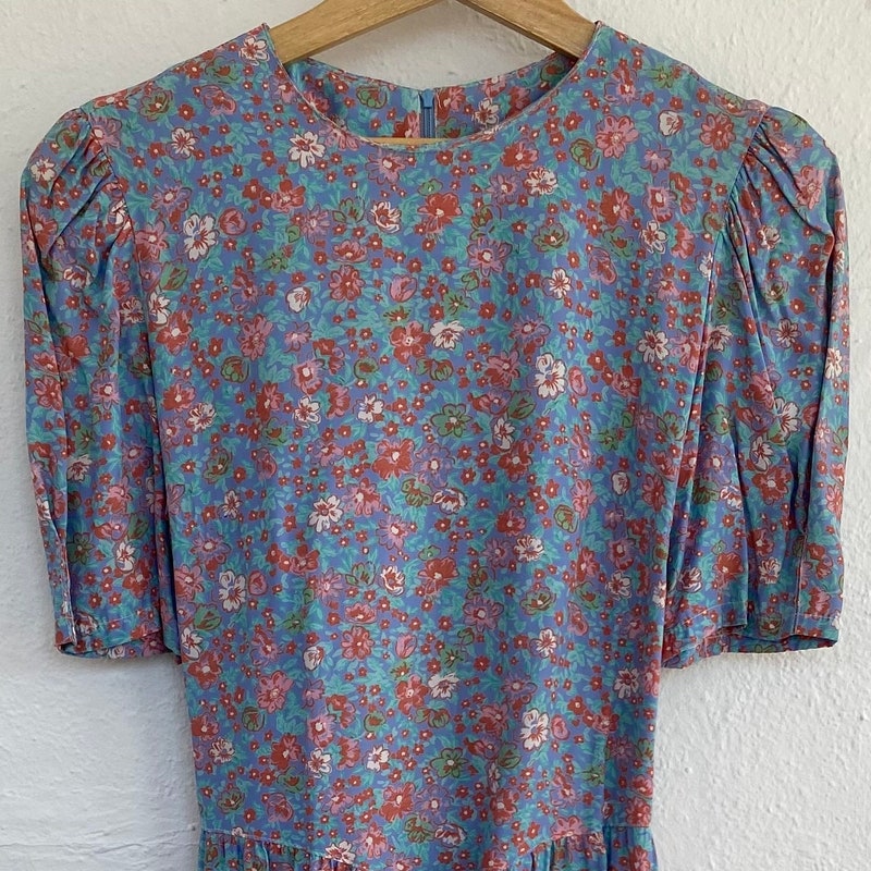Blue Calico Dress - Etsy