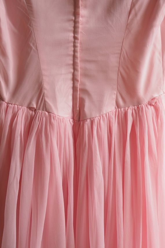 Ballerina Baby Pastel Pink Chiffon Cape Bustle 1950s … - Gem