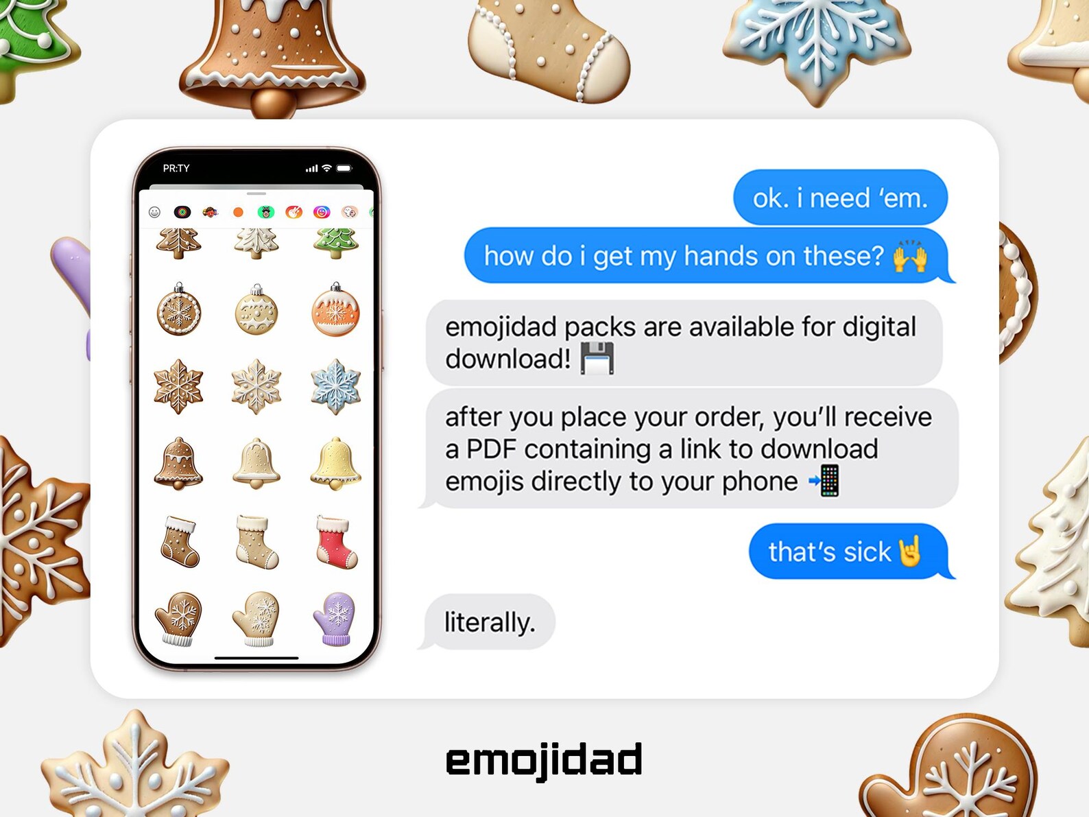 Ios 18 Custom Emojis for iPhone Apple Imessage Winter Holiday Stickers ...