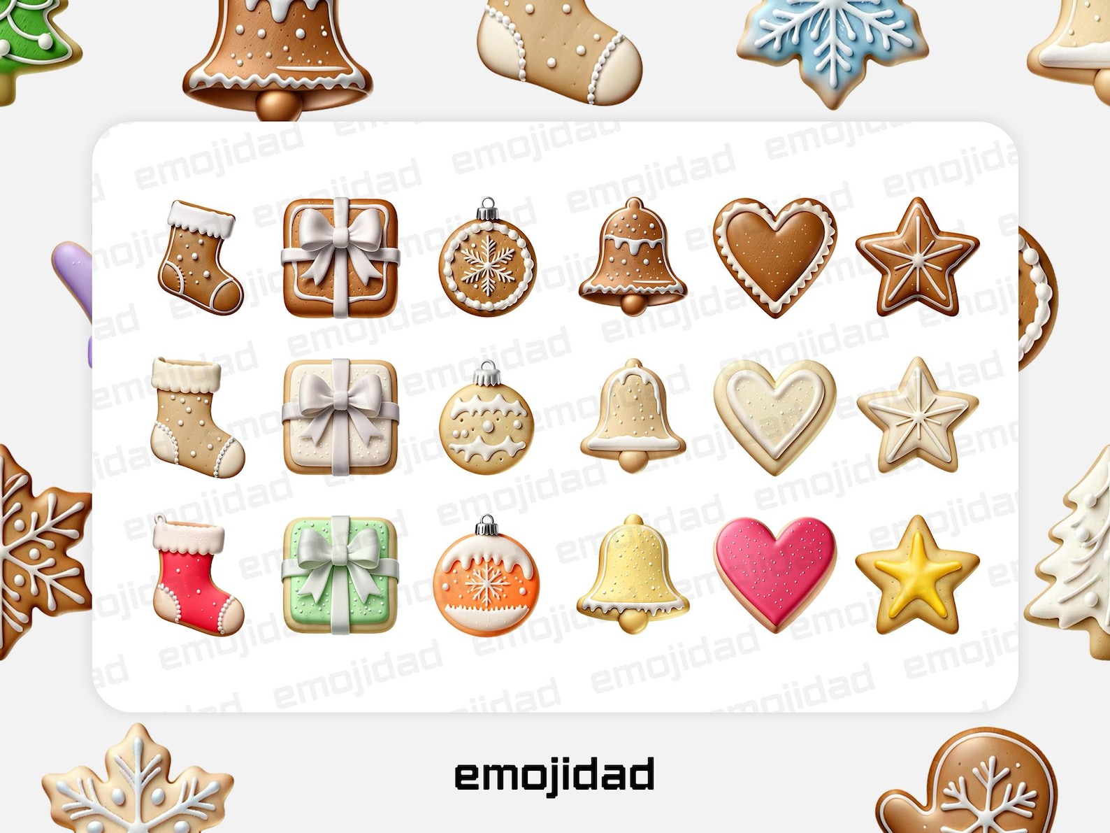Ios 18 Custom Emojis for iPhone Apple Imessage Winter Holiday Stickers ...
