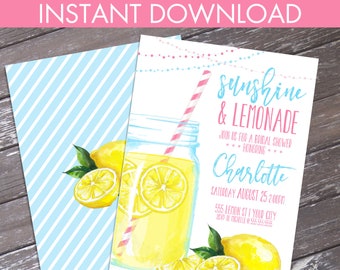 Lemonade invitation | Etsy