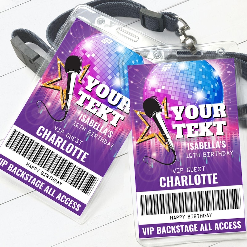 Custom Vip Concert Badge - Etsy