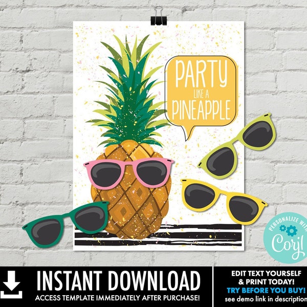 Pineapple Birthday - Etsy