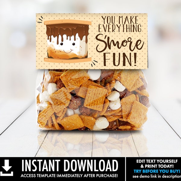 Smores Treat Bag - Etsy