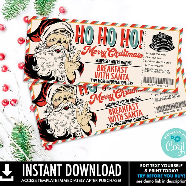 Breakfast Ticket Template - Etsy