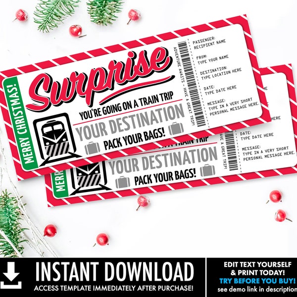 Fake Train Ticket - Etsy