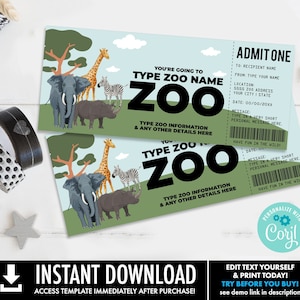 Zoo Gift Certificate, Wild Animal Park Surprise Gift Voucher | You ...