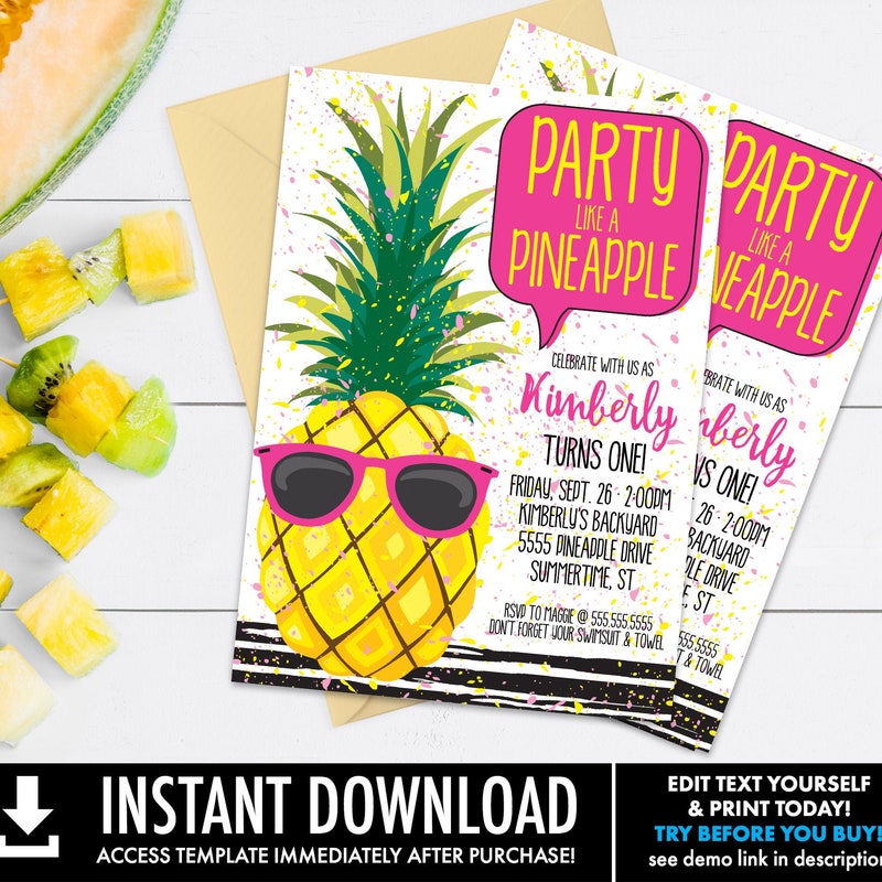 Pineapple Birthday - Etsy