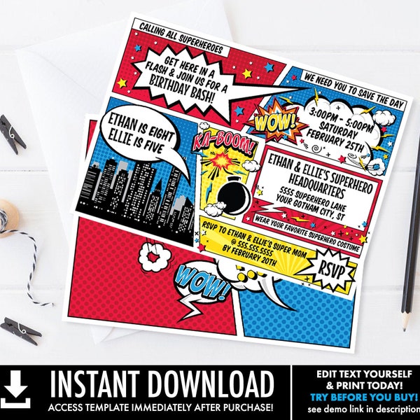 Joker Invitation Birthday Party Invitations - Etsy