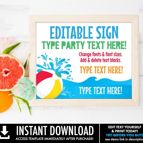 Pool Party Decor - Etsy