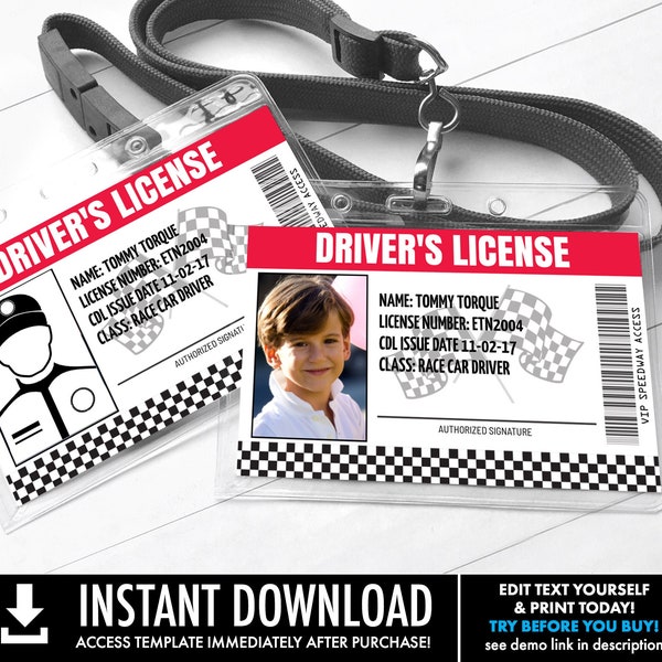 Driver License Birthday Printables - Etsy