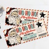Santa Photo Ticket, Pictures With Santa Claus Voucher, Retro Santa Gift ...