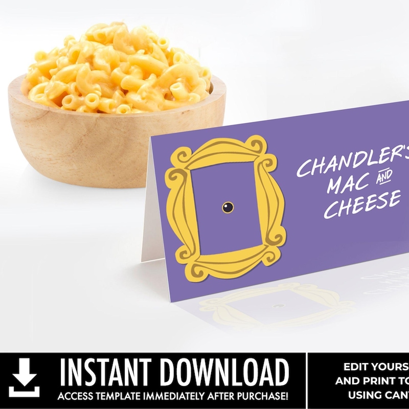 Tv Show Friends Food Label - Etsy