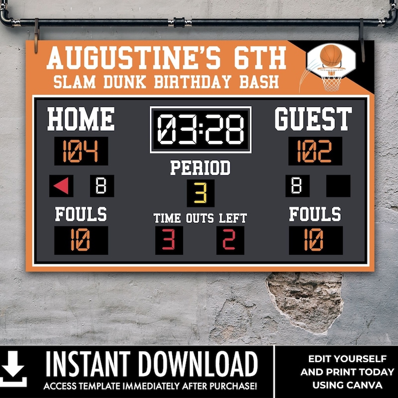 Basketball Sign - Etsy