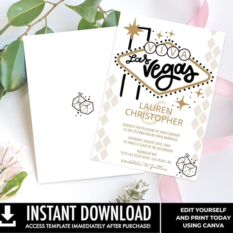 Vegas Invitation - Etsy