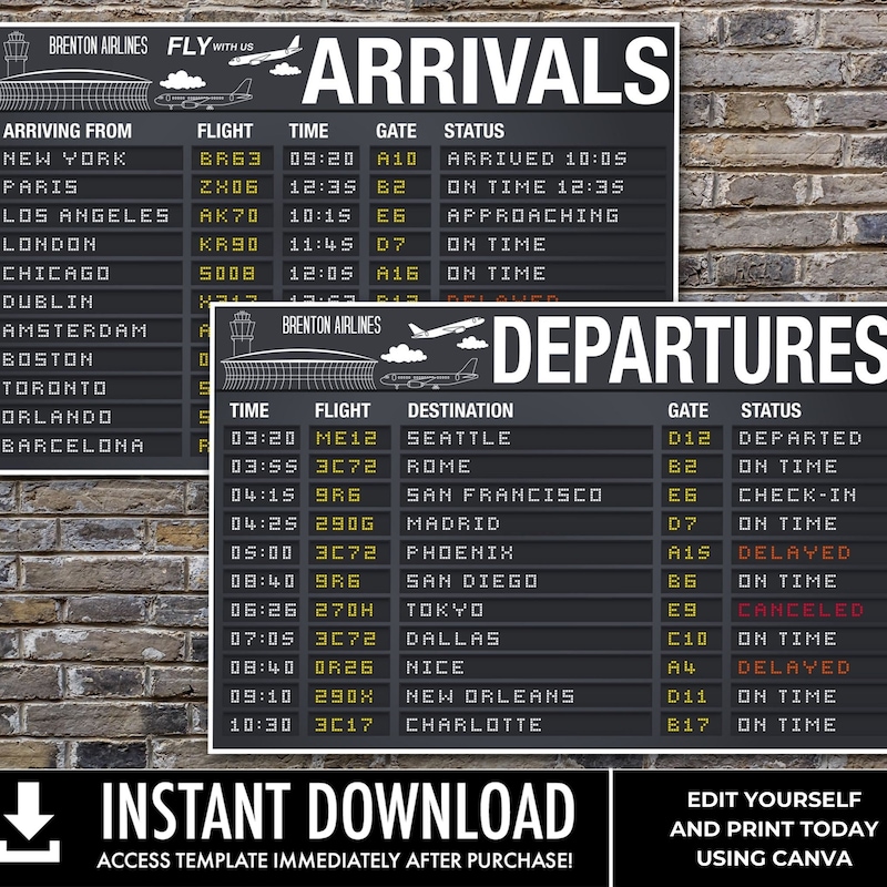 Airport Terminal Sign - Etsy