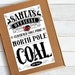 Christmas Coal 5x8 Label, Santa's North Pole Coal, Santa's Naughty List ...