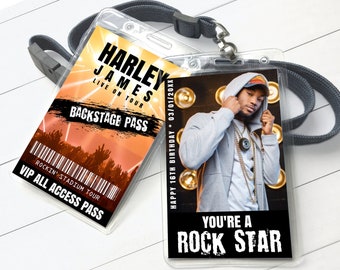 Printable Party Backstage Pass | Etsy