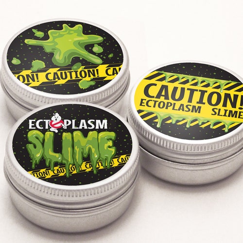 Slime Jar Label Wrappers 3 Versions Ghost-buster Inspired - Etsy