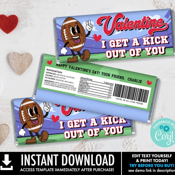 Football Valentine - Etsy