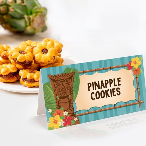 Luau Food Labels Buffet Tags Hawaiian Party Luau Birthday - Etsy