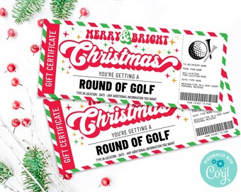 Round of Golf Gift Certificate - Etsy