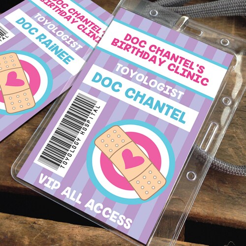Doc Badges Doctor Party Doc Passes Doc Birthday Party - Etsy
