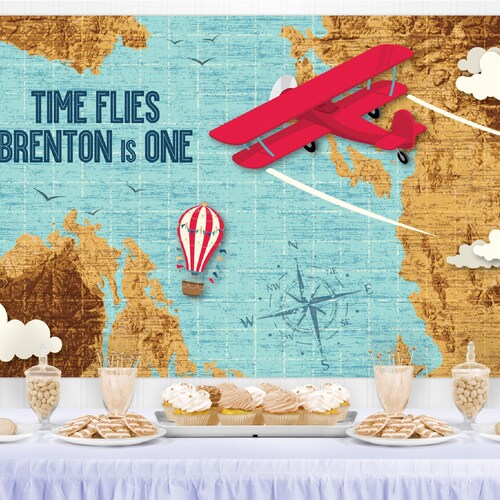 Airplane Party 60x40 Backdrop Biplane Aviator - Etsy