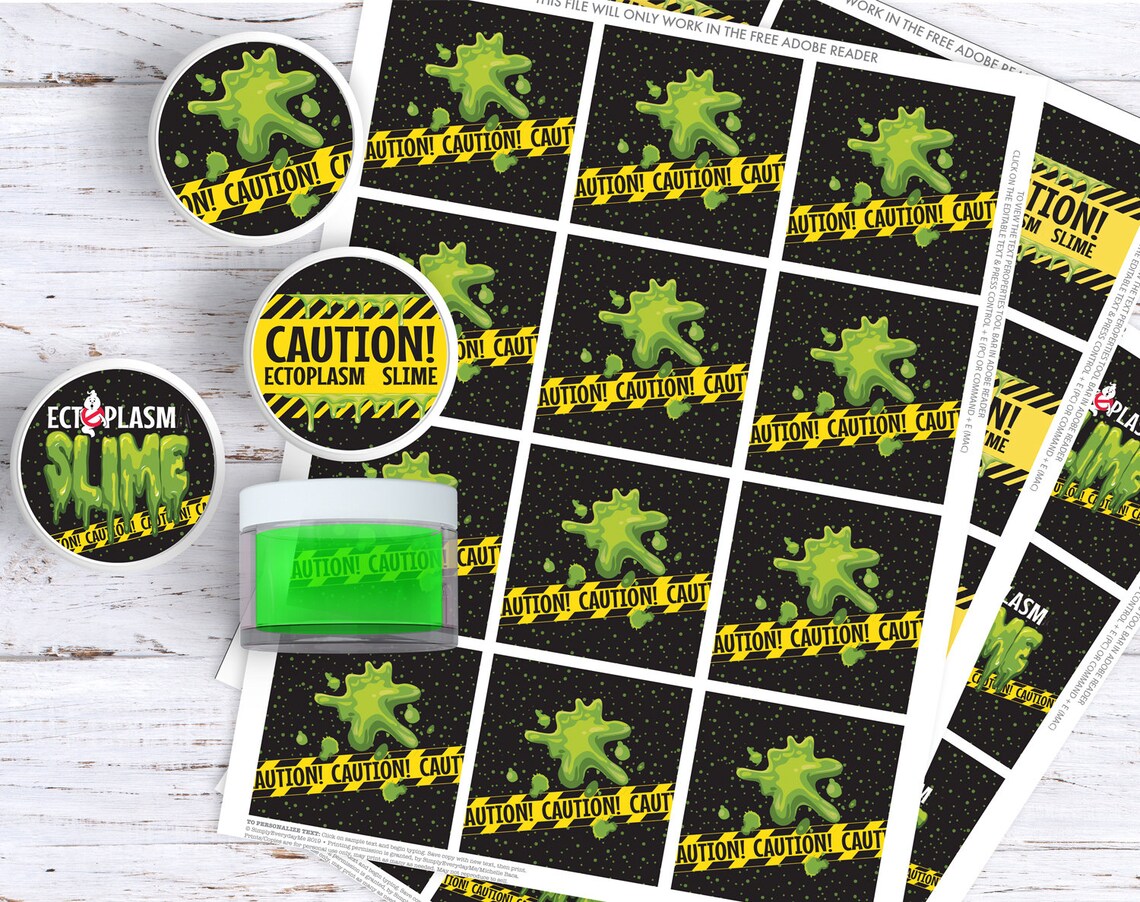 Slime 2 Jar Sticker Labels Includes 3 Versions - Etsy
