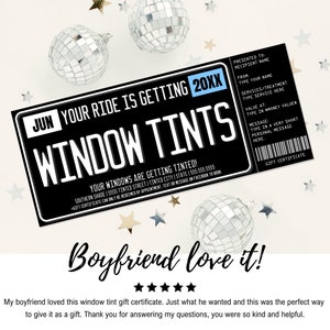 Car Window Tinting Gift Certificate, License Plate Surprise Gift ...