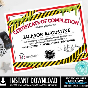 Party Certificate - Ghost-movie Inspired Certificate | Self-edit With ...