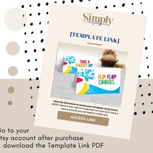 Pool Party Food Labels - Table Texts, Buffet Tags, Tent Cards, Summer ...