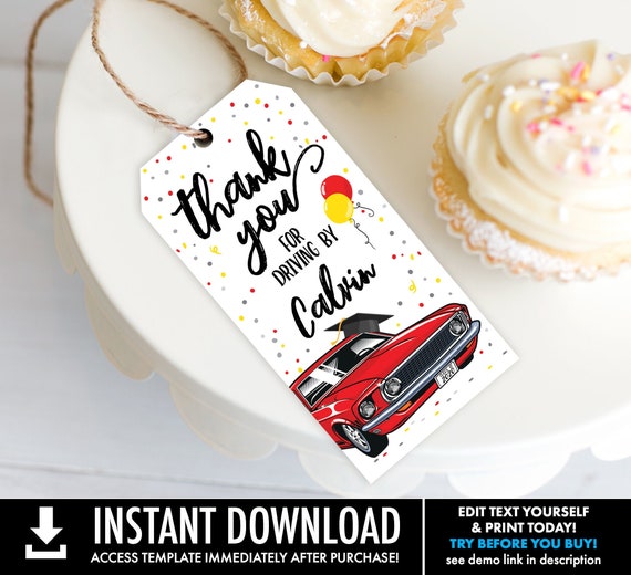 Drive By Graduation Favor Tag - Drive By Tag, Quarantine, Social ...