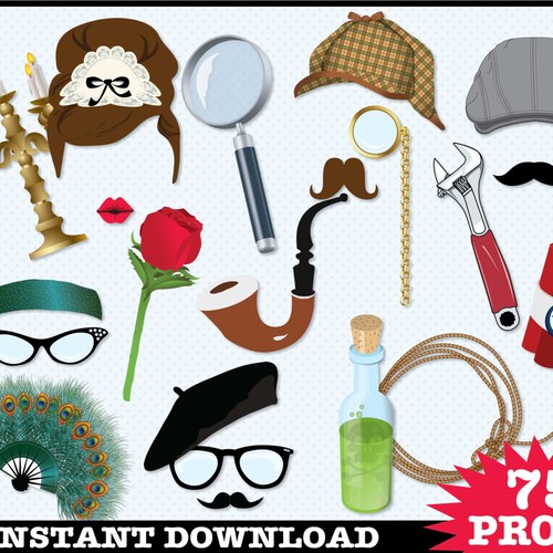 Detective Murder Mystery Photo Booth Props Clue Birthday - Etsy