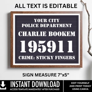 Mugshot Board Mini Sign, Police Slate Sign,police Party,spy,secret ...