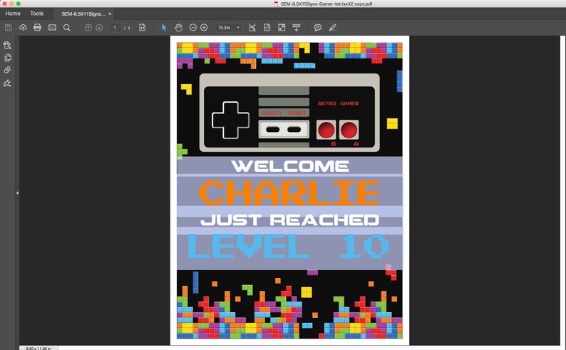 Video Gamer Party Sign 8x10 Welcome Sign Game - Etsy Hong Kong