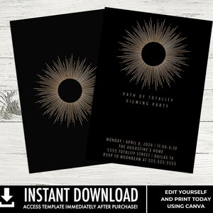 Solar Eclipse Party Invitation Eclipse Party, Solar Eclipse Theme ...