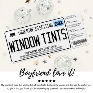 Car Window Tinting Gift Certificate, License Plate Surprise Gift ...