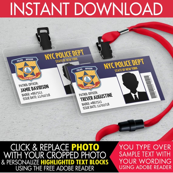 Police ID Badges First Responder ID Badges Police Party | Etsy