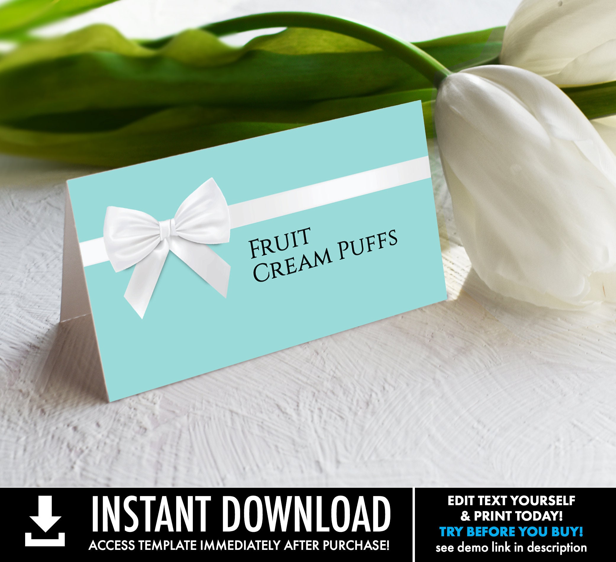 Turquoise Food Labels - Sweet Sixteen, Bridal Shower, Baby Shower ...