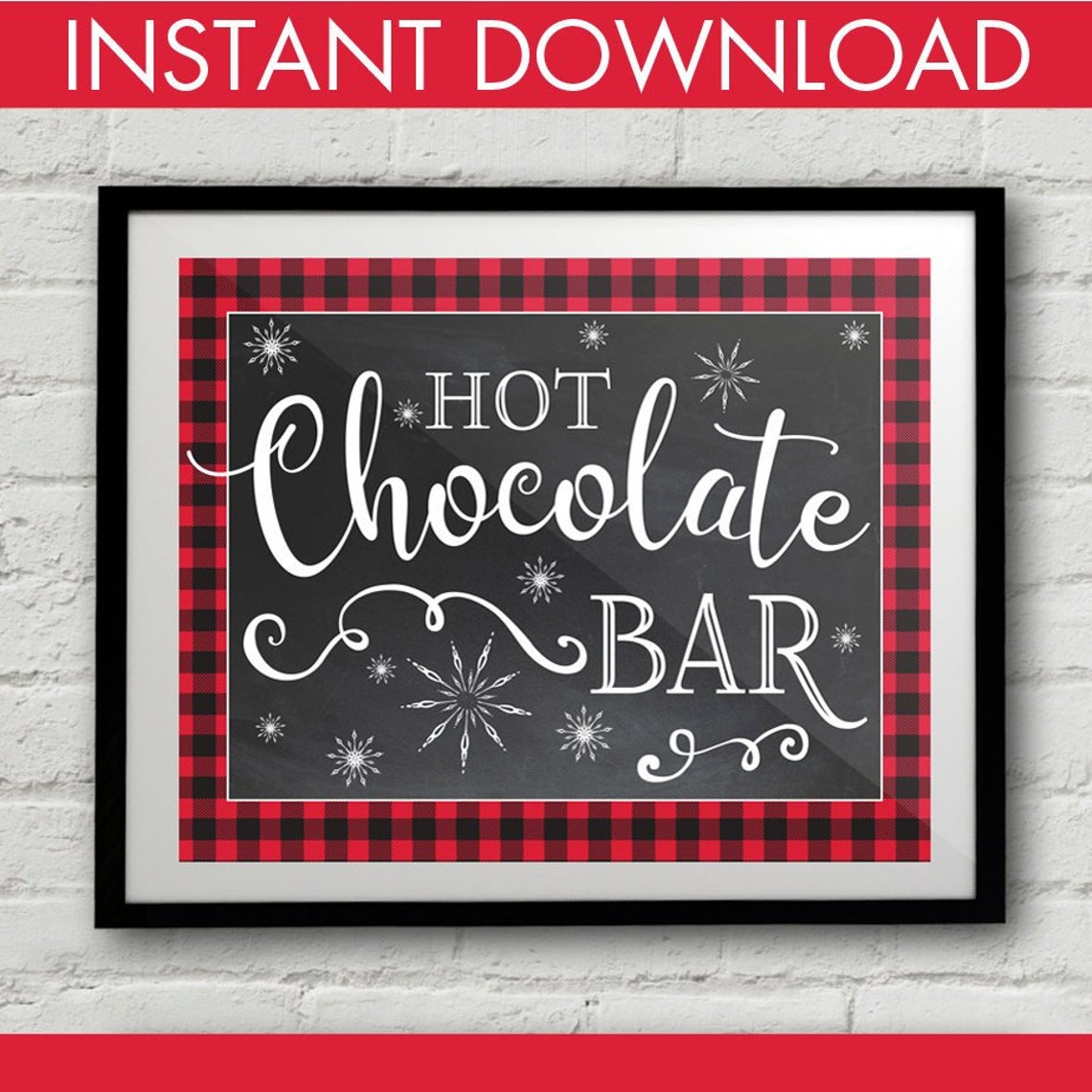 Hot Chocolate Bar Sign Hot Chocolate Party Hot Cocoa Party - Etsy
