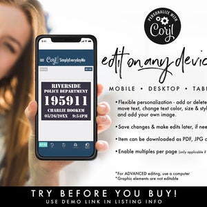 Mugshot Board Police Slate Sign Police Party, Cops & Robbers, Spy ...