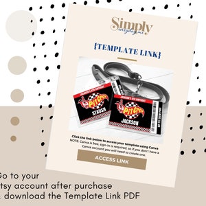 Pit Crew Badge, Cars Birthday Party, VIP All Access Badge, Pit Crew ID ...