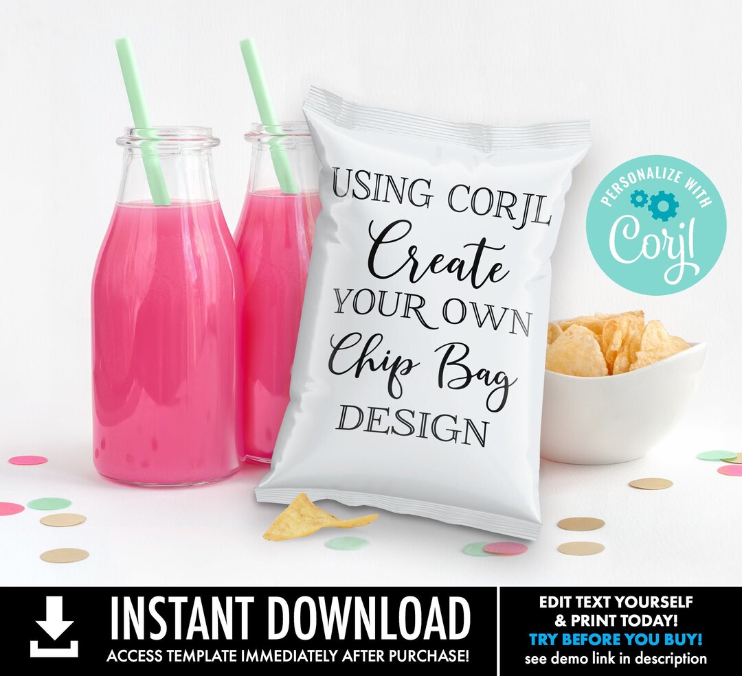 Design & Print Yourself, DIY Chip Bag Template | Create Your Own Design ...