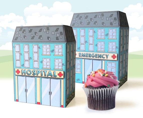 Hospital Box -Doctor, Nurse Graduation, Nurse/Doctor Party, Cupcake Box ...