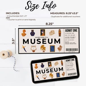 Museum Gift Certificate, Museum Surprise Gift Voucher, Last Minute Gift ...