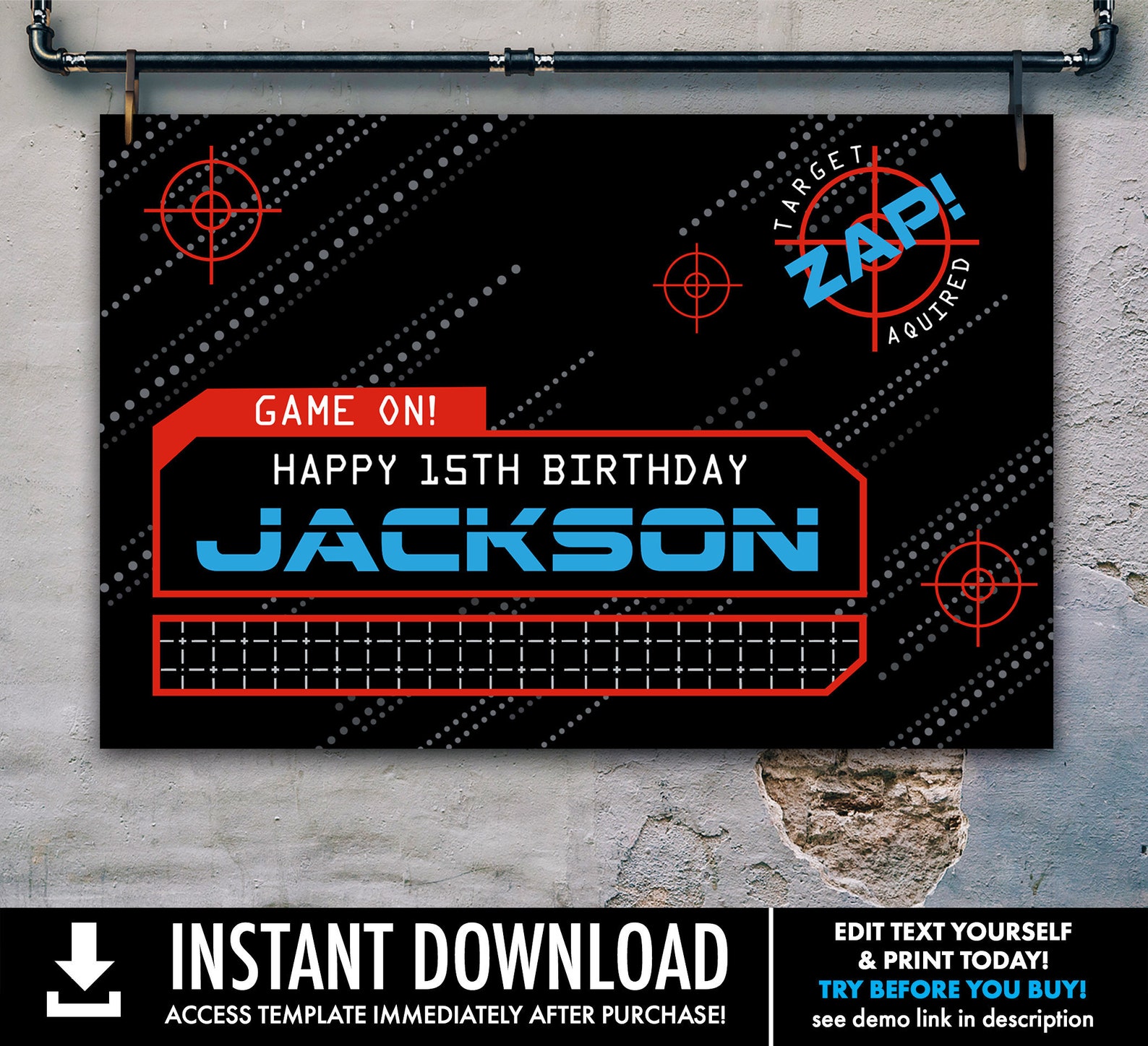 Laser Tag 36x24 Sign/poster/banner Laser Tag - Etsy