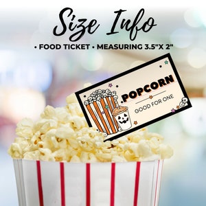 Scary Movie Night Halloween Food Tickets, Horror Movie Flicks Food ...
