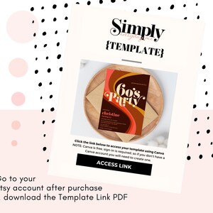 Editable 60s Get Your Groove on Invite, Retro 60's Let's Get Groovy ...